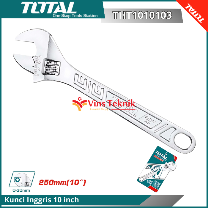 Jual Adjustable Wrench Kunci Inggris 10 inch TOTAL TOOLS THT1010103 ...