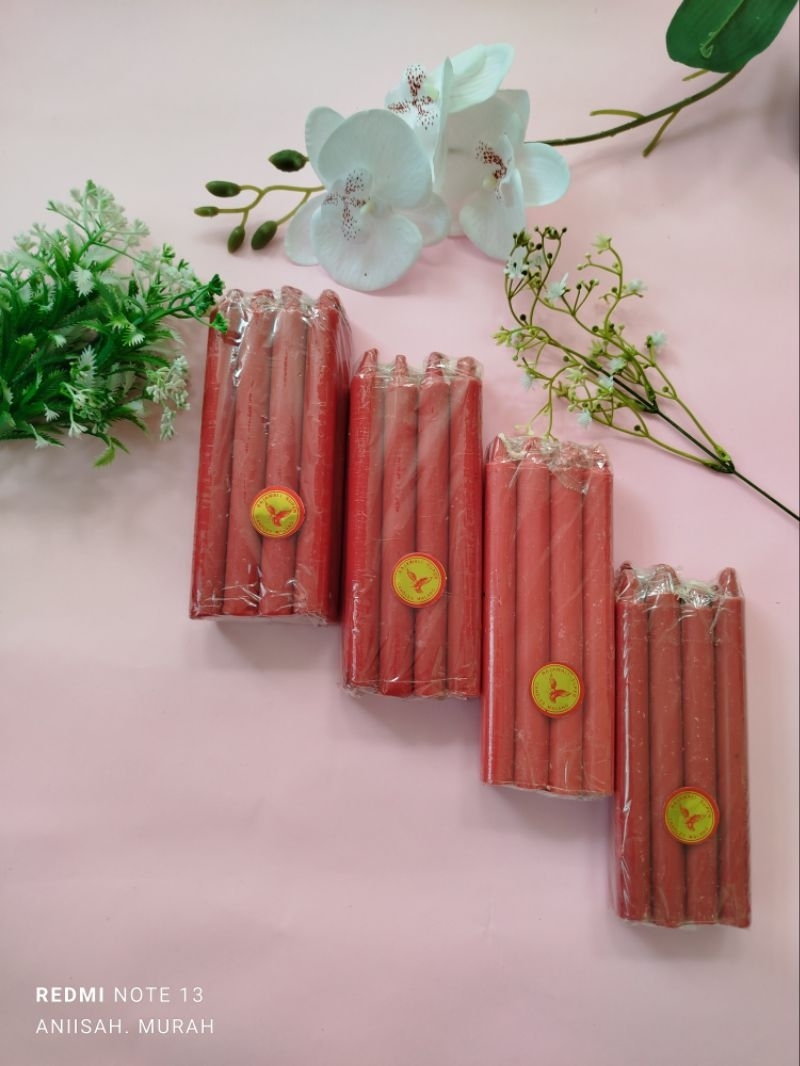 Jual lilin merah rajawali super panjang isi 8 tinggi 16.5cm diameter ...