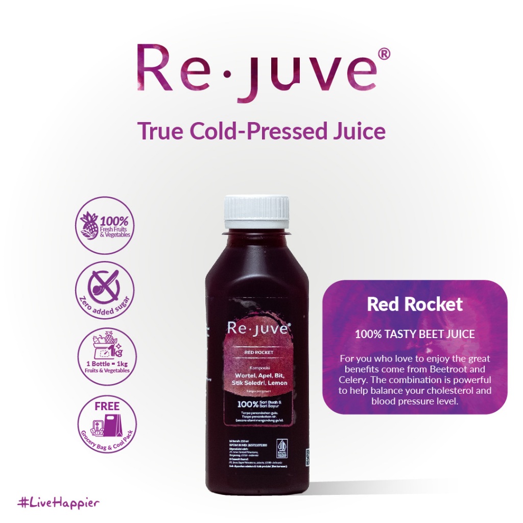 Jual Re.juve Bali - Red Rocket 250 ml (Cold-Pressed Juice) | Shopee ...