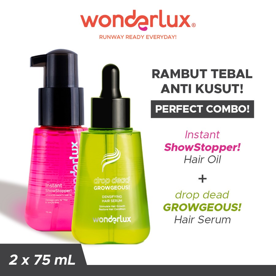 Jual Wonderlux Perfect Combo - Rambut Tebal Anti Kusut! [2x75ml ...