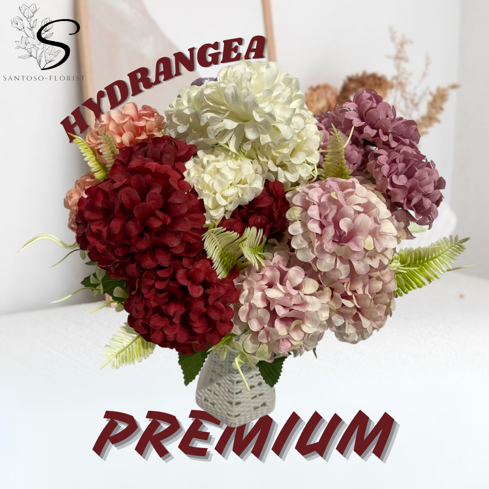 Jual Bunga Hydrangea Hortensia KECIL Premium 5 Cabang Bunga Dekorasi Wedding Hydrangeas Flower ...