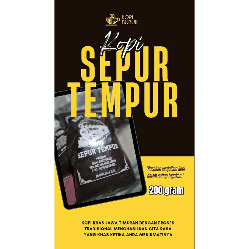 Jual KOPI BUBUK SEPUR TEMPUR (200gr) | Shopee Indonesia