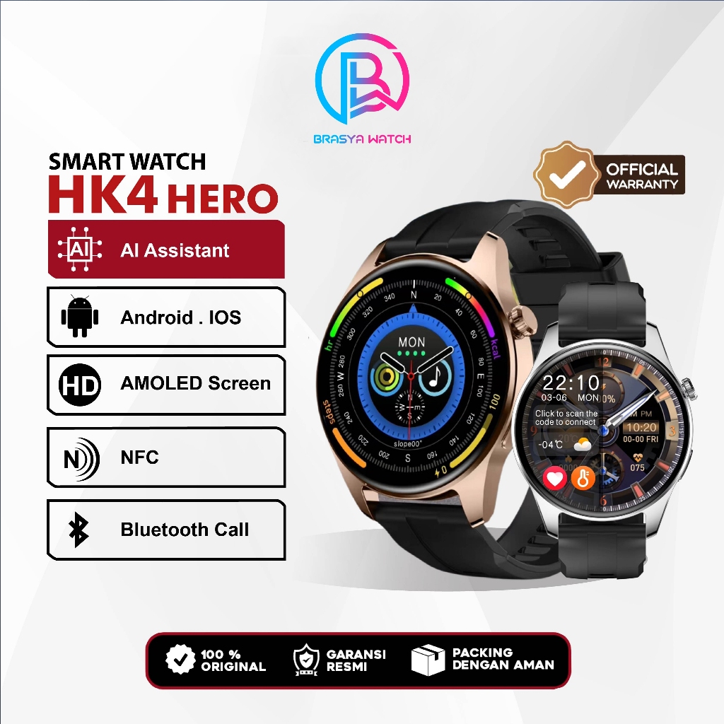 Jual HK4 Hero Smartwatch AMOLED LTPO 1.5inch Always On Display Watch Pria | Shopee Indonesia