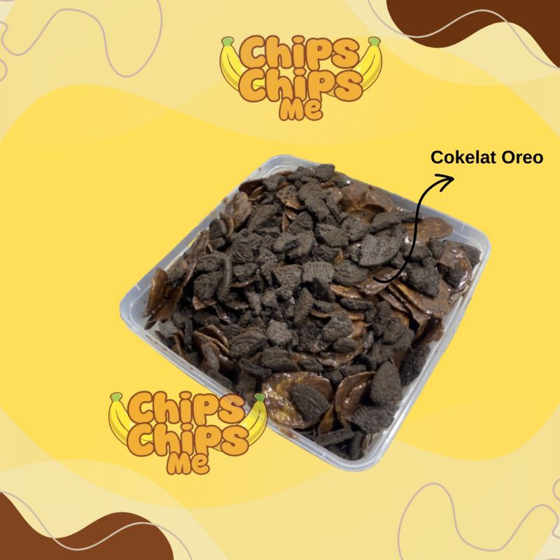 Jual Chips Me Cokelat Oreo Keripik Pisang Cokelat Lumer Oreo 225gr ...