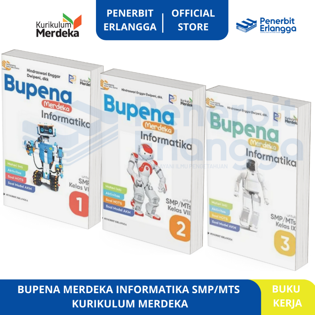 Jual [Erlangga Official] Bupena Merdeka Informatika Smp/Mts Kelas 7 8 9 - Kurikulum Merdeka ...