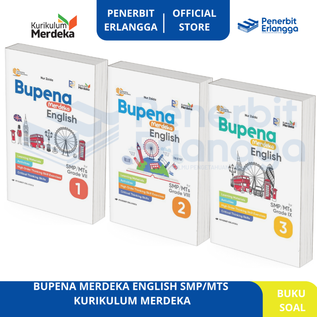 Jual [Erlangga Official] Bupena Merdeka English Smp Kelas 7 8 9 - Kurikulum Merdeka | Shopee ...