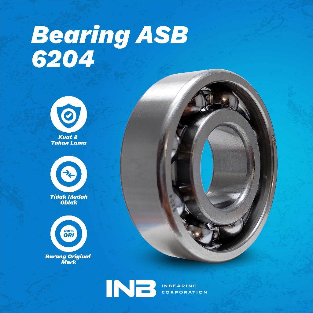 Jual Laker Bearing 6204 ASB Bearing Beat ESP Fi Vario 125 150 Scoopy INB Original ASB | Shopee ...