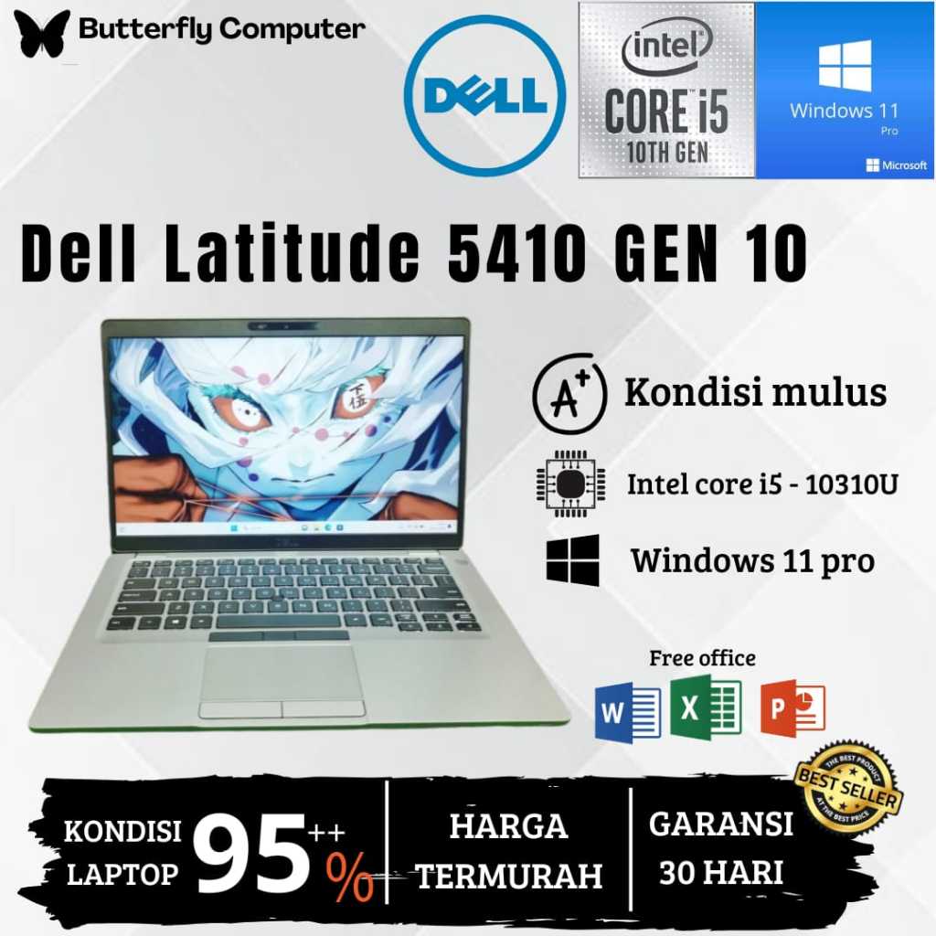 Jual Laptop Dell Latitude 5410 Core i5 Gen 10 - RAM 32 GB SSD 1TB ...