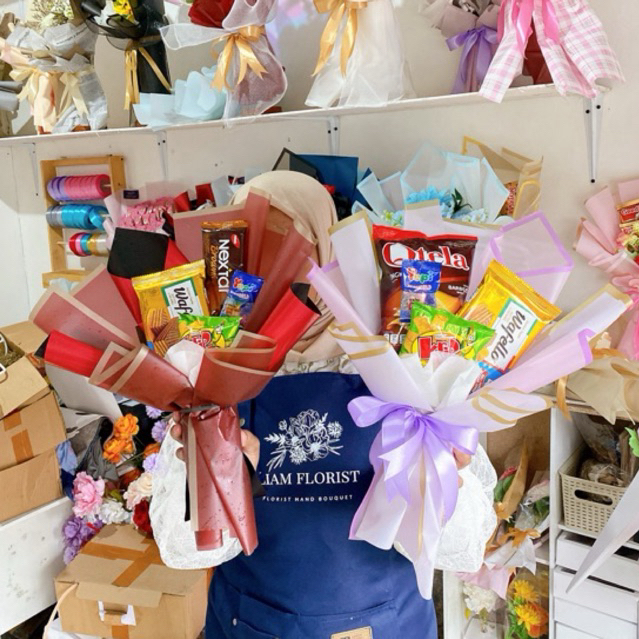 Jual BUKET SNACK MINI/BUKET JAJAN MINI/BUKET CHIKI MINI/BUKET SNACK ...