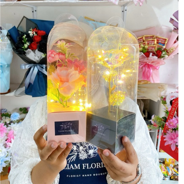 Jual FLOWER BOX/SINGLE ROSE/BUKET MAWAR BOX MIKA/BUKET BUNGA ARTIFICIAL ...
