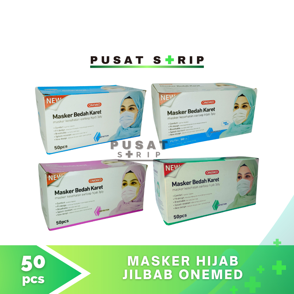 Jual Masker 3 Ply Hijab Onemed | Shopee Indonesia