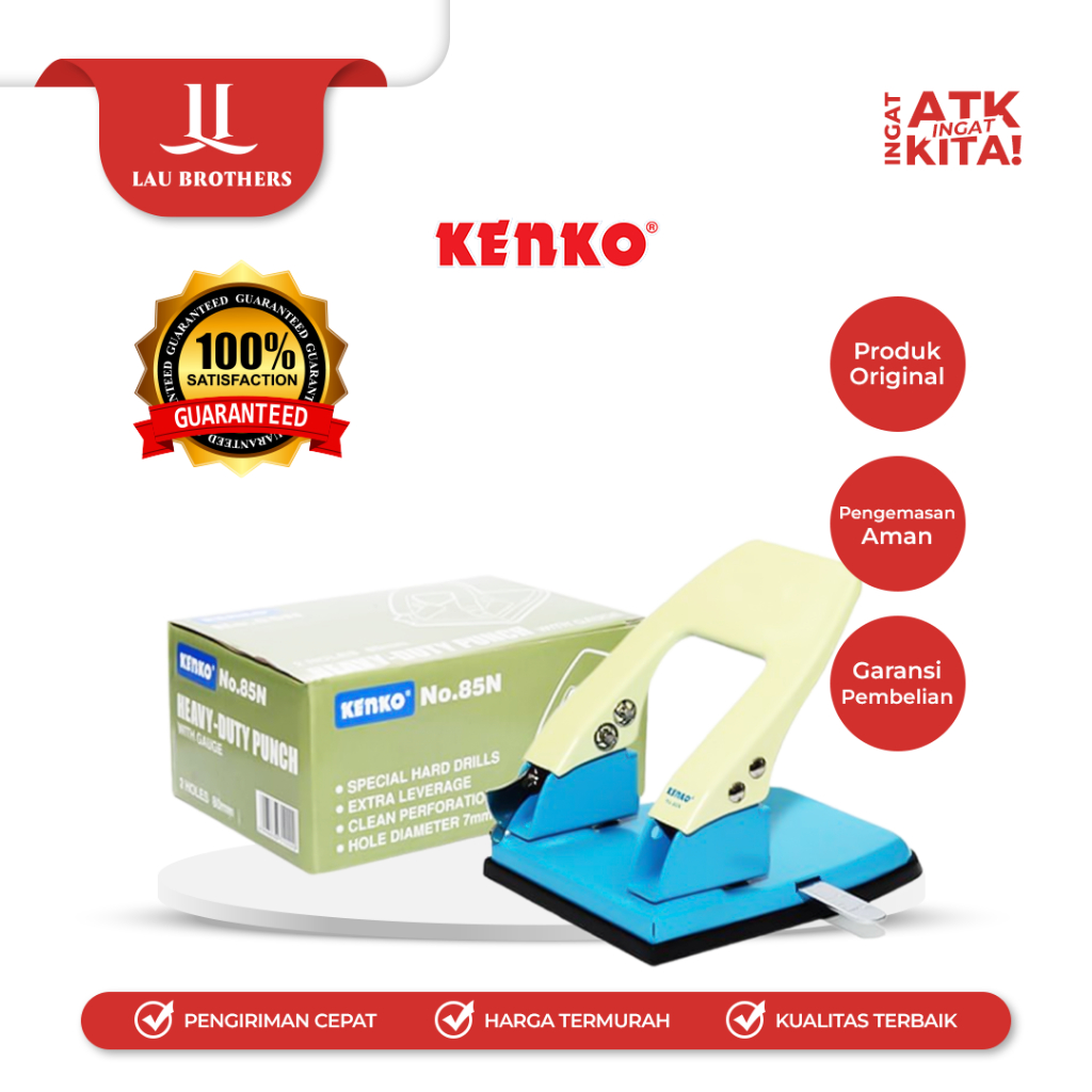 Jual KENKO PEMBOLONG KERTAS/ HEAVY DUTY PUNCH NO.85N (1PC) | Shopee ...