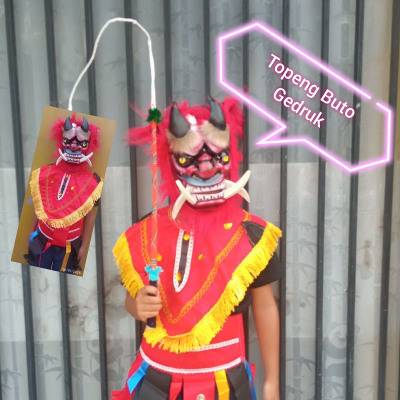 Jual Topeng Buto Gedruk Kepala Hitam Topeng Jaranan | Shopee Indonesia
