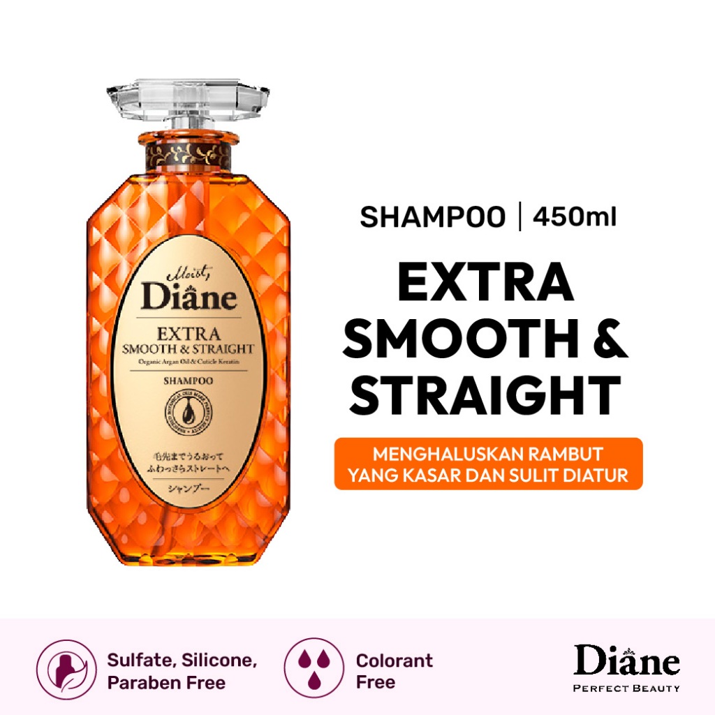 Jual Moist Diane Extra Smooth and Straight Shampoo 450ML (Made In Japan ...