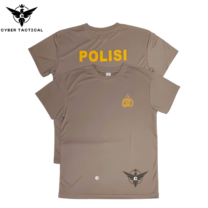 Jual Baju Kaos Dalam PDL Polisi / Kaos Dalam Polri / Kaos Polisi coklat ...