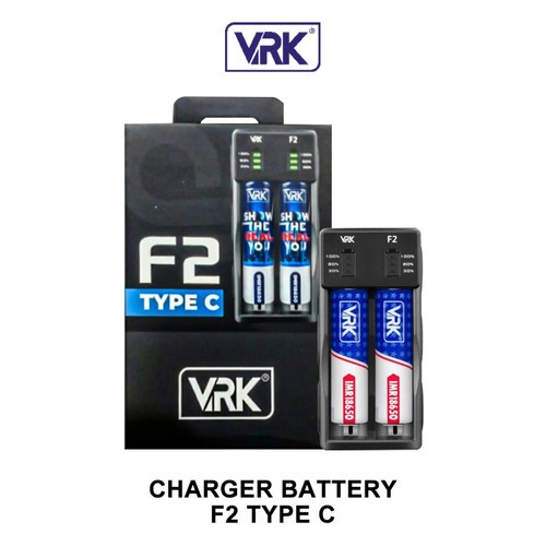 Jual Charger Baterai VRK F2 Type C 2 Slot AUTHENTIC Charger Fast ...