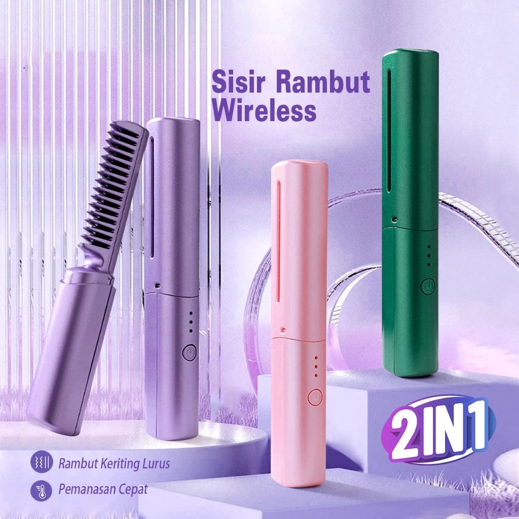 Jual Sisir Pelurus Rambut Listrik Pelurus Rambut Isi Ulang Pemanas ...