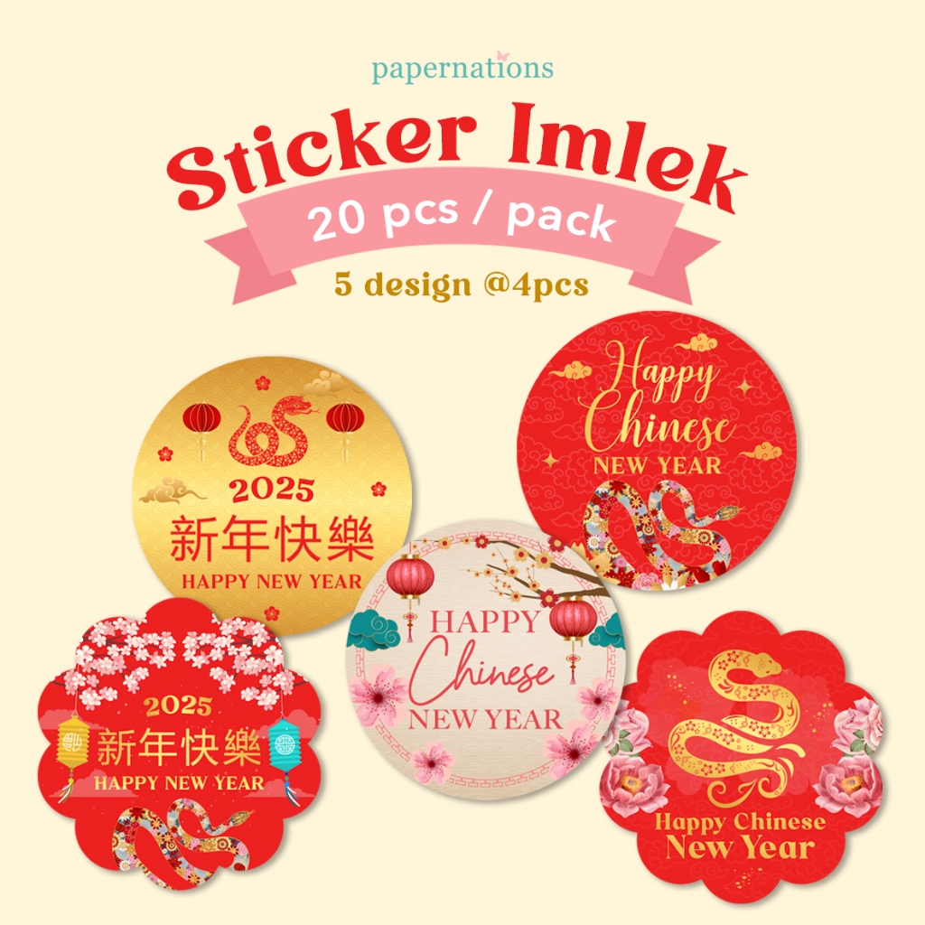 Jual Stiker Imlek / Label Stiker Imlek / Stiker Imlek Tahun Ular ...