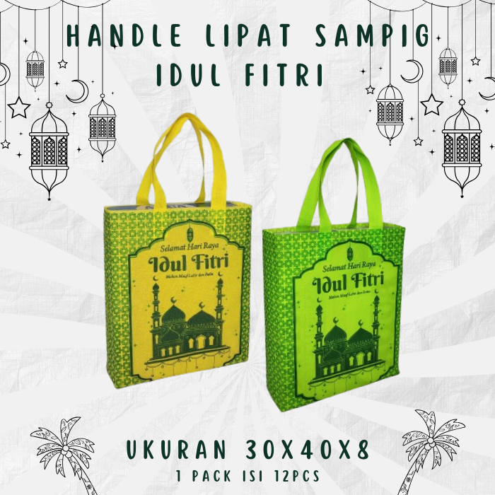 Jual Tas lebaran 4 sisi ( 12pcs) ukuran 30x40 tas lebaran printing,tas ...