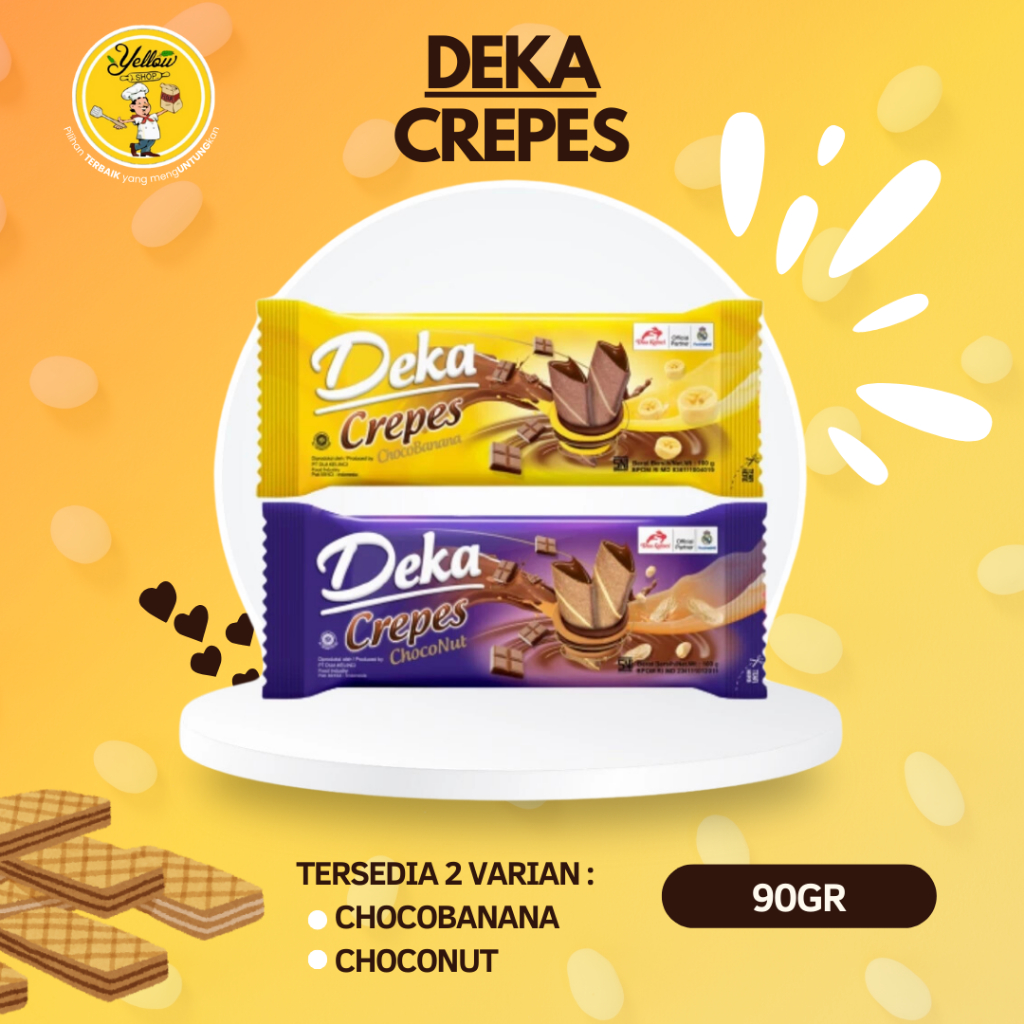 Jual DEKA CREPES CHOCO NUT DEKA CREPES CHOCO BANANA 90GR | Shopee Indonesia