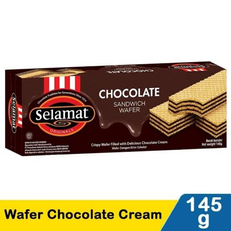 Jual Selamat Wafer Chocolate Cream Box 145 gr | Shopee Indonesia