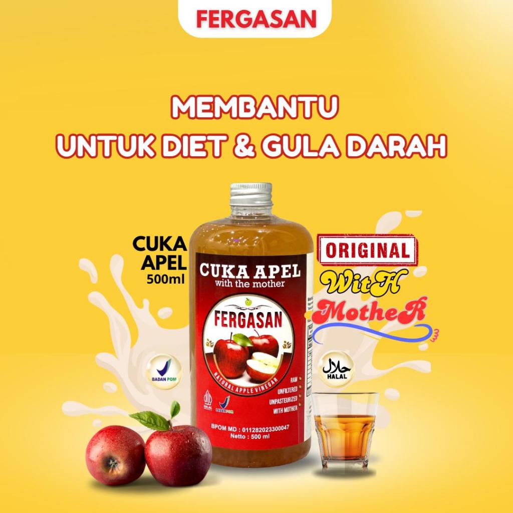 Jual Cuka Apel Fergasan 100% Organik Dan Original 500 ml | Shopee Indonesia