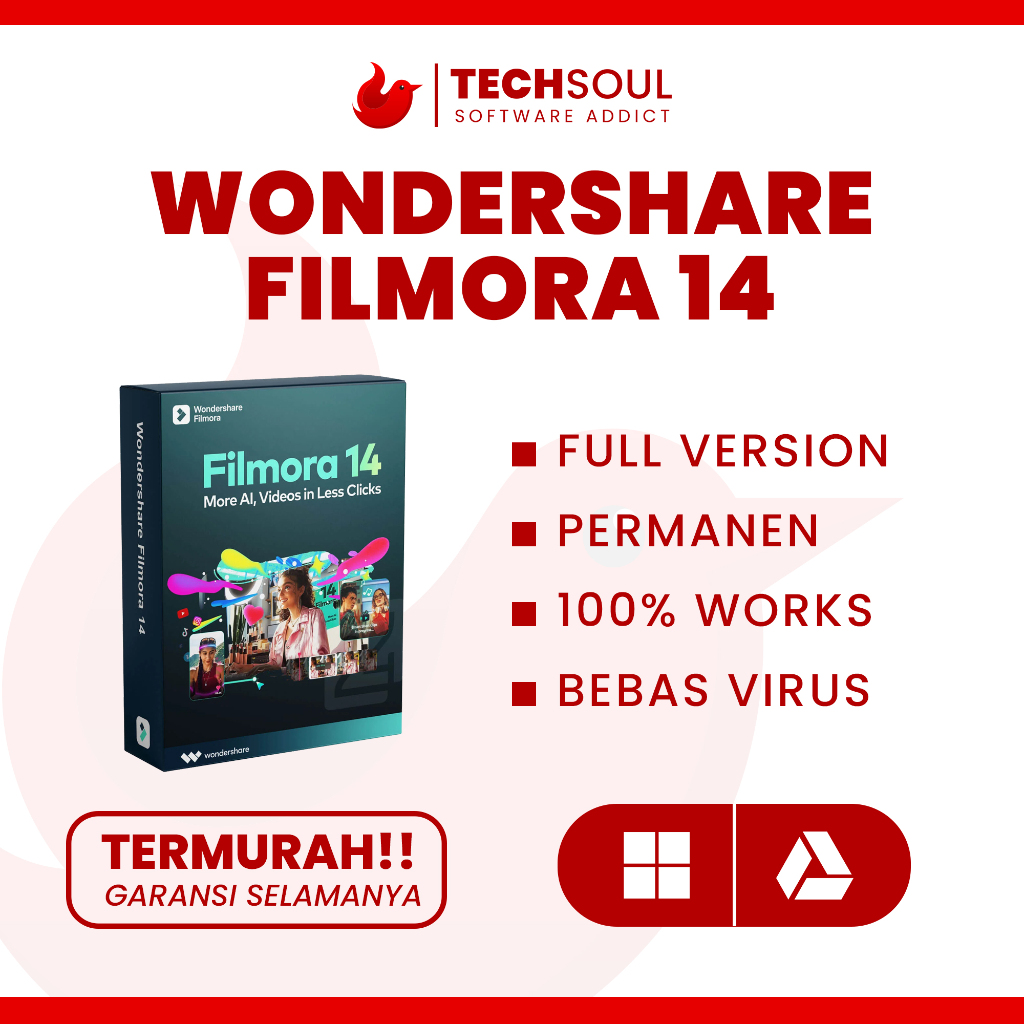 Jual Wondershare Filmora 14 TANPA WATERMARK PERMANEN | Windows Video ...