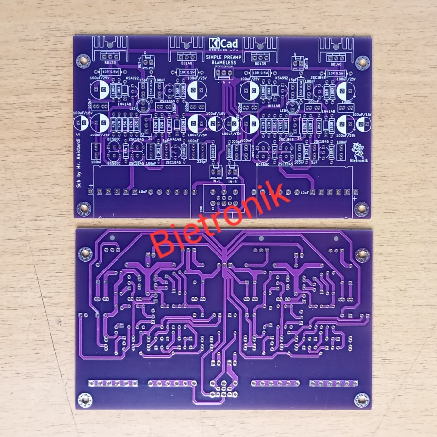 Jual PCB Simple PreAmp Blameless Stereo Dauble layer | Shopee Indonesia
