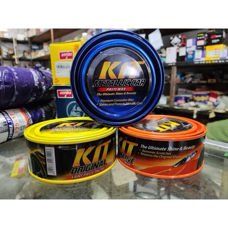 Jual KIT METALLIC CAR PASTE WAX 225 gr kit wax pasta kaleng poles cat ...