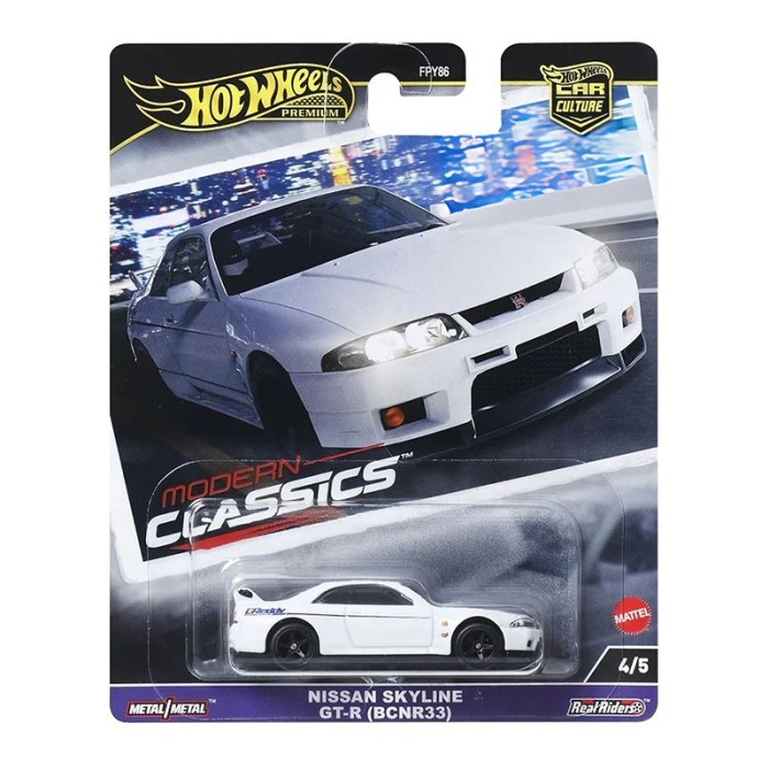 Jual Hot Wheels premium car culture Modern Classics Nissan Skyline GTR R33 - Putih Greddy ...