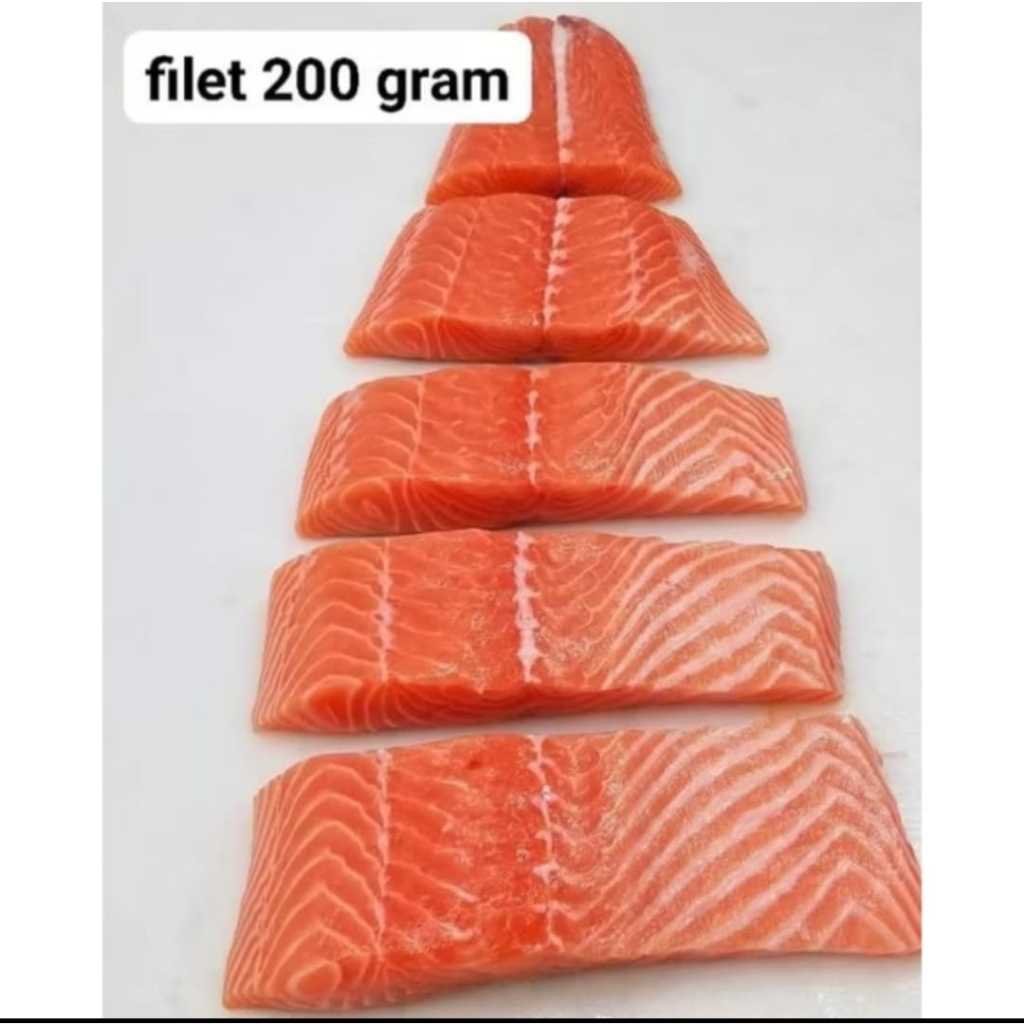 Jual Salmon Fillet Premium Import Norwegian Steak Cut Frozen Ikan Segar ...