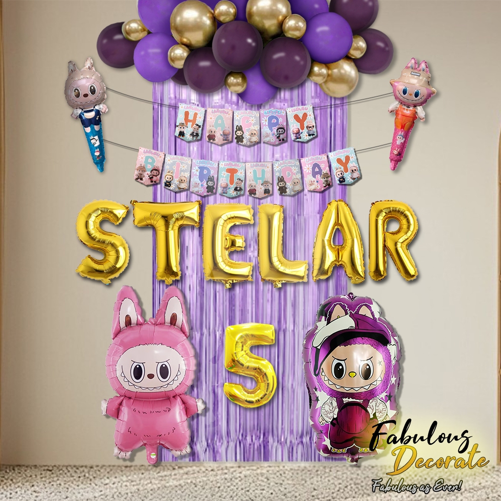 Jual Fabulous Decorate Set Dekorasi Ultah Tema Labubu / Dekorasi Ulang ...