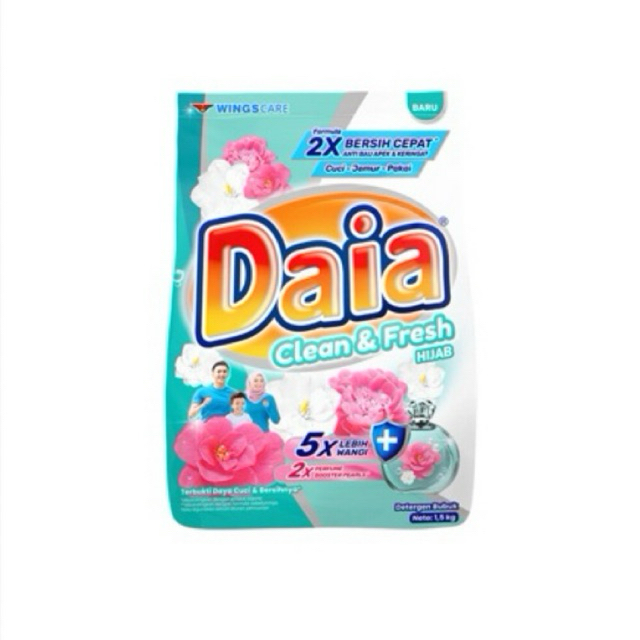 Jual Daia Deterjen Detergen Bubuk Clean & Fresh Hijab 1,5kg | Shopee ...