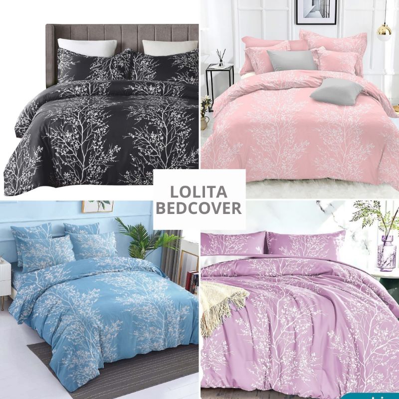 Jual Bedcover Set Sprei Jeju Series Bunga Ranting Jepang 10 warna Uk 90 ...