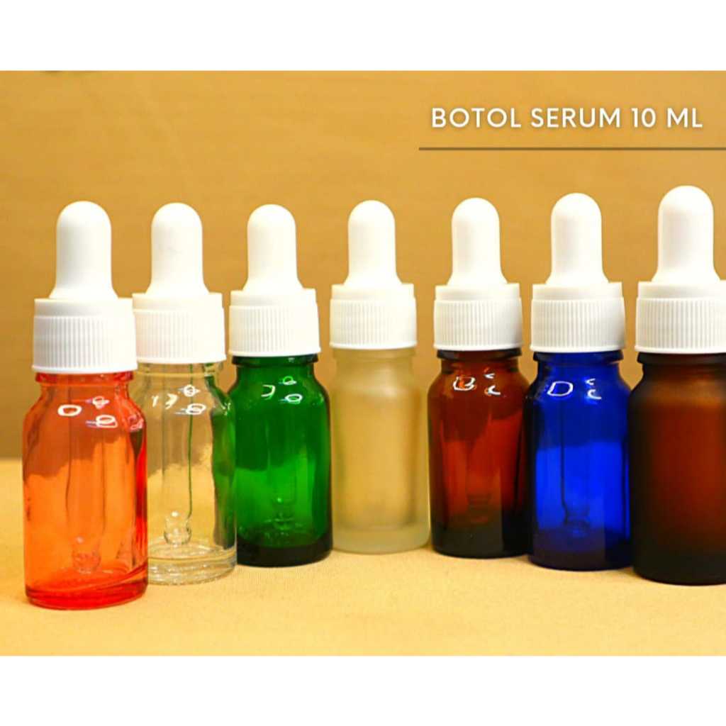 Jual Botol Kaca Pipet 10 ML Tebal - Ring Putih Non Segel / Botol Kaca ...