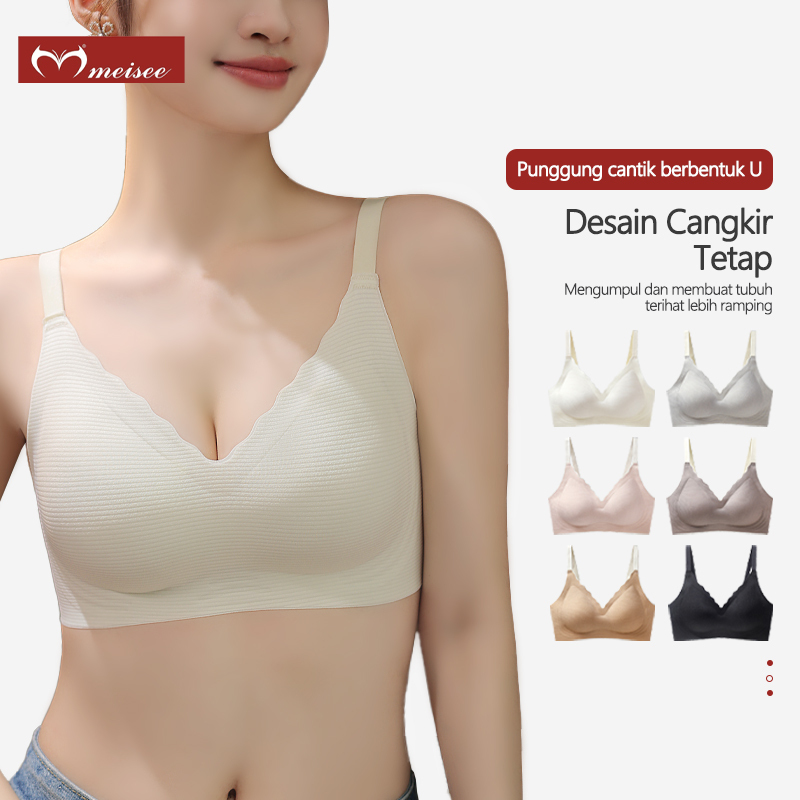 Jual MEISEE Bra Tanpa Kawat Halus untuk Wanita Bra Tanpa Kawat Nyaman Tanpa Jahitan Bra Push Up ...