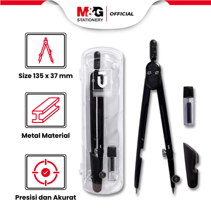 Jual M&G Jangka U Presisi Tinggi Series Black Metal Professional ...