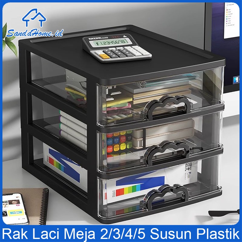 Jual [Ready Stock] Rak Laci Meja 4 Susun Plastik Rak Desk Organizer ...