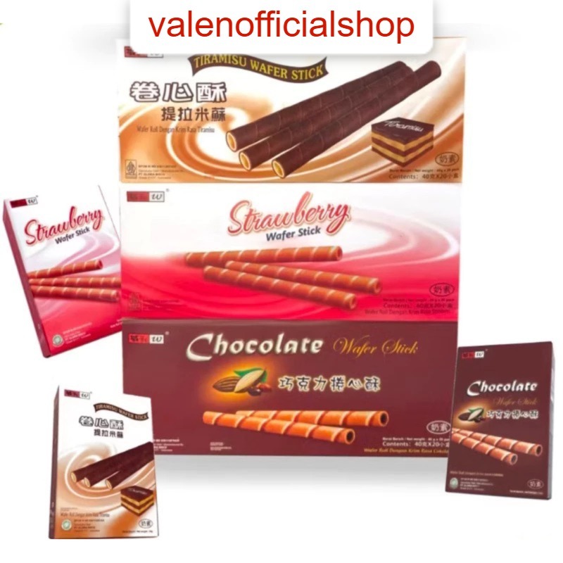 Jual [VLN] Wafer Willie Strawberry Kemasan 40gr Lapisan Strawberry ...