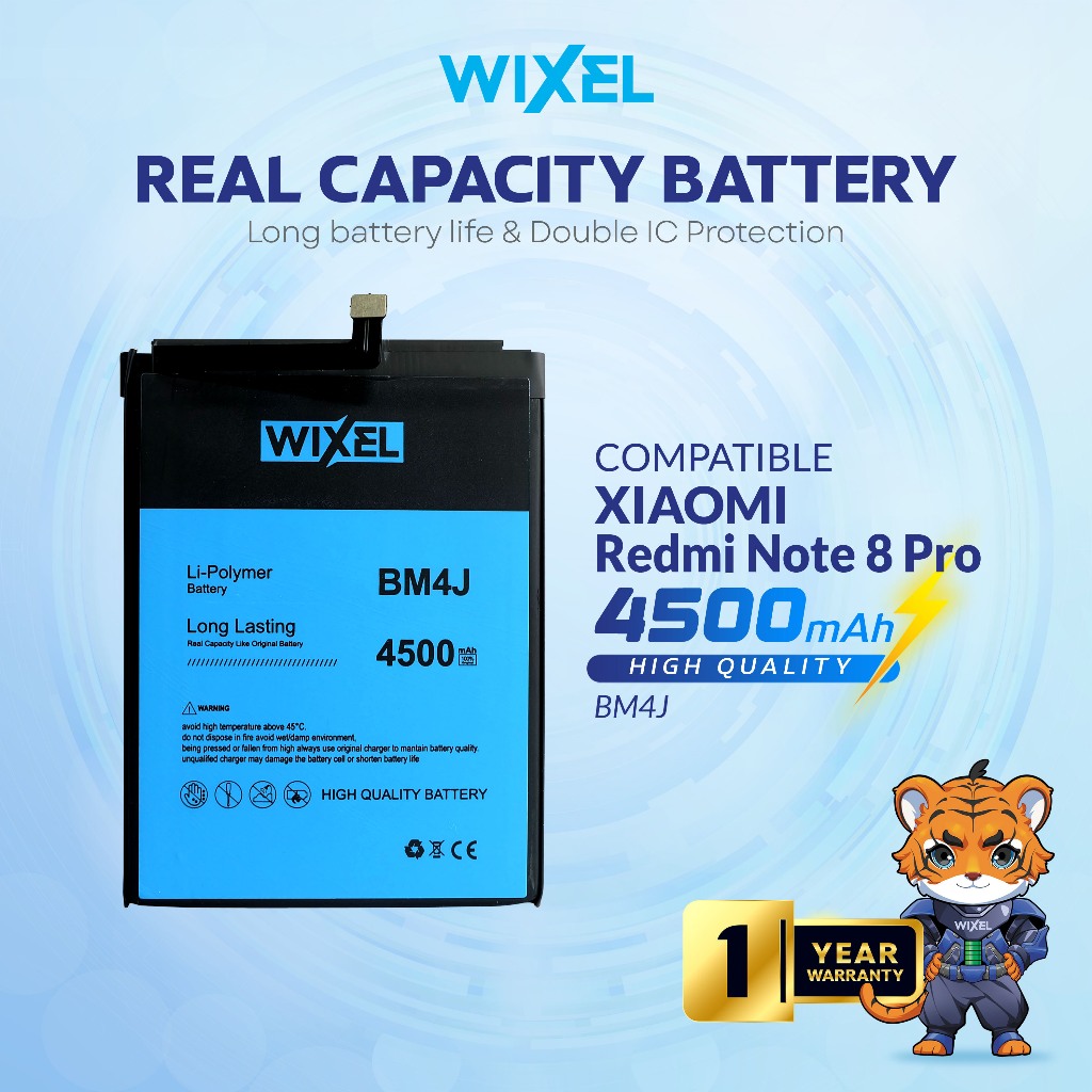 Jual WIXEL Baterai XiaoMi BM4J Redmi Note 8 Pro Double Power Original ...