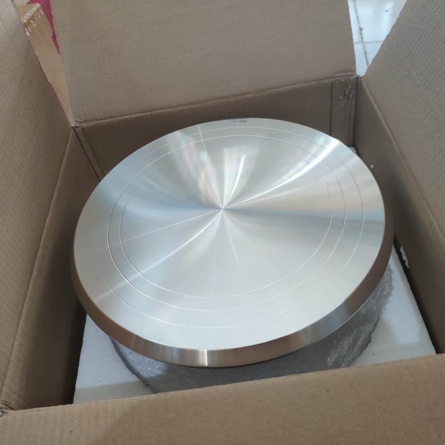 Jual Meja Putar Besi Stainless Cake Tray Lazy Susan Cake Rotary ...