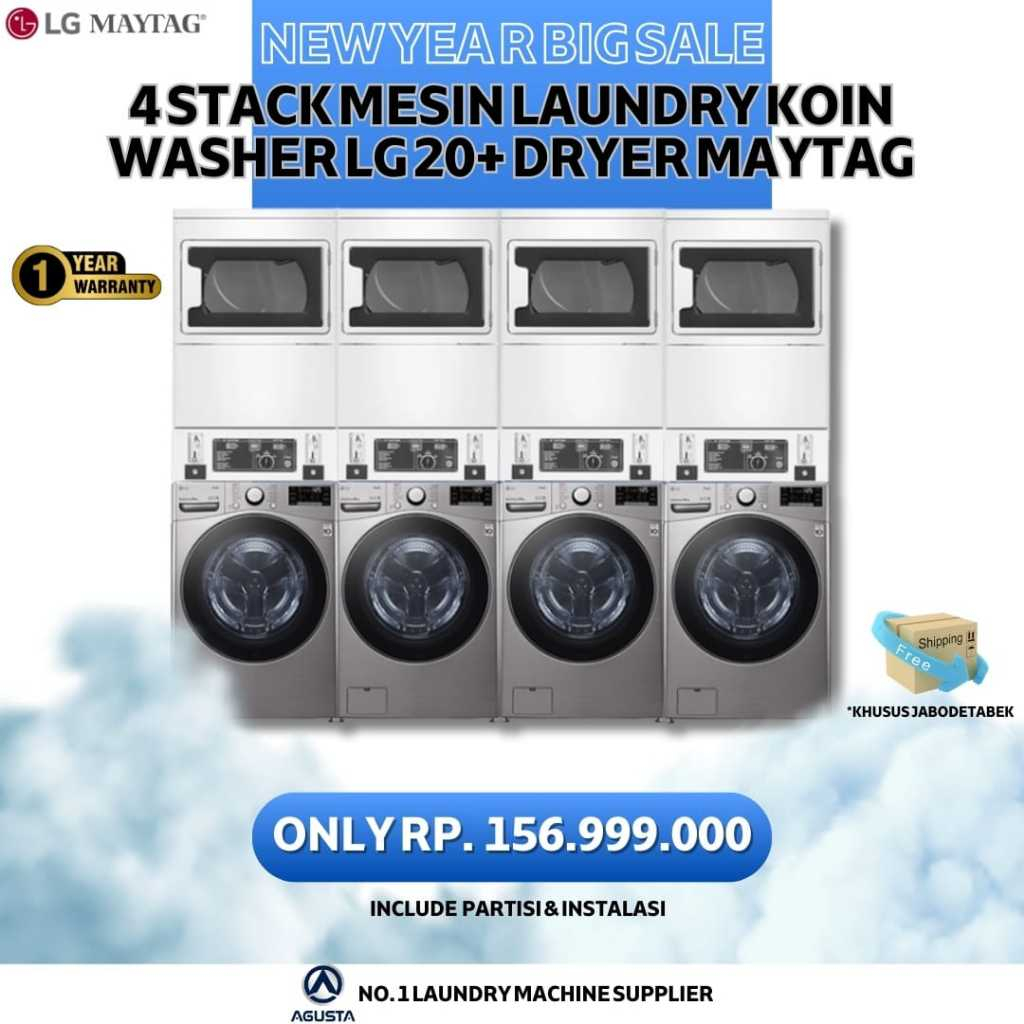 Jual PAKET USAHA LAUNDRY QRIS/ TORU MESIN CUCI LG 20 KG DAN MAYTAG SET ...