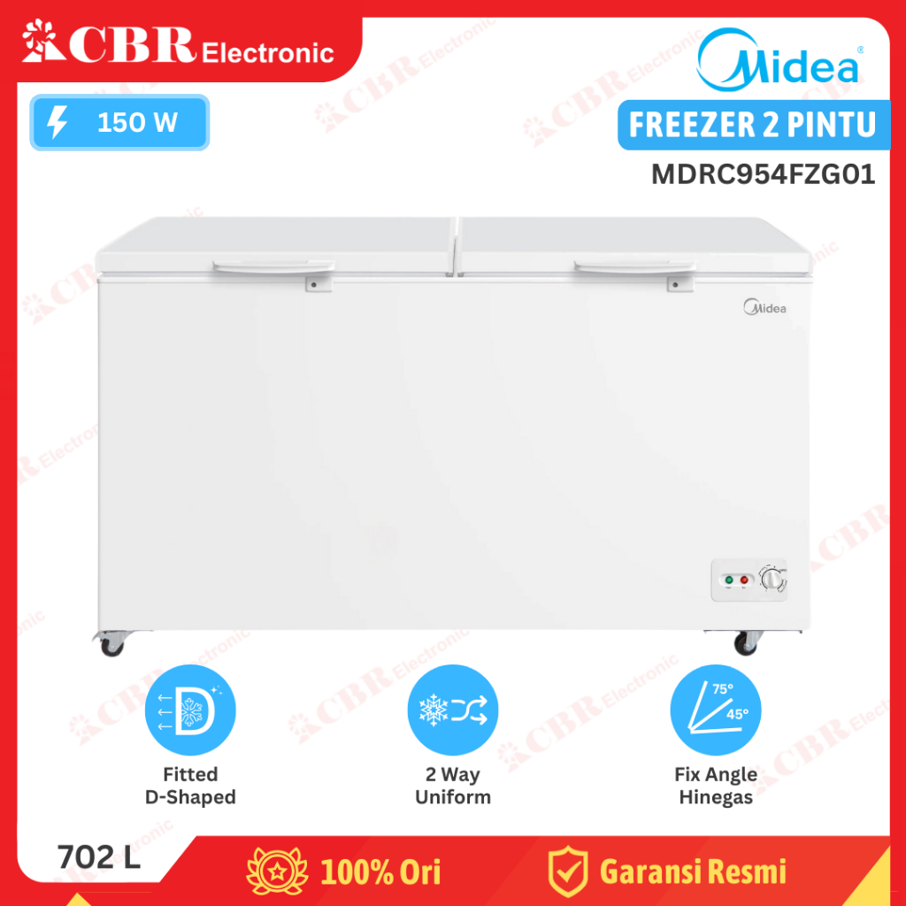 Jual FREEZER PETI - CHEST FREEZER 2 PINTU MIDEA MDRC954FZG01 / 702 L ...