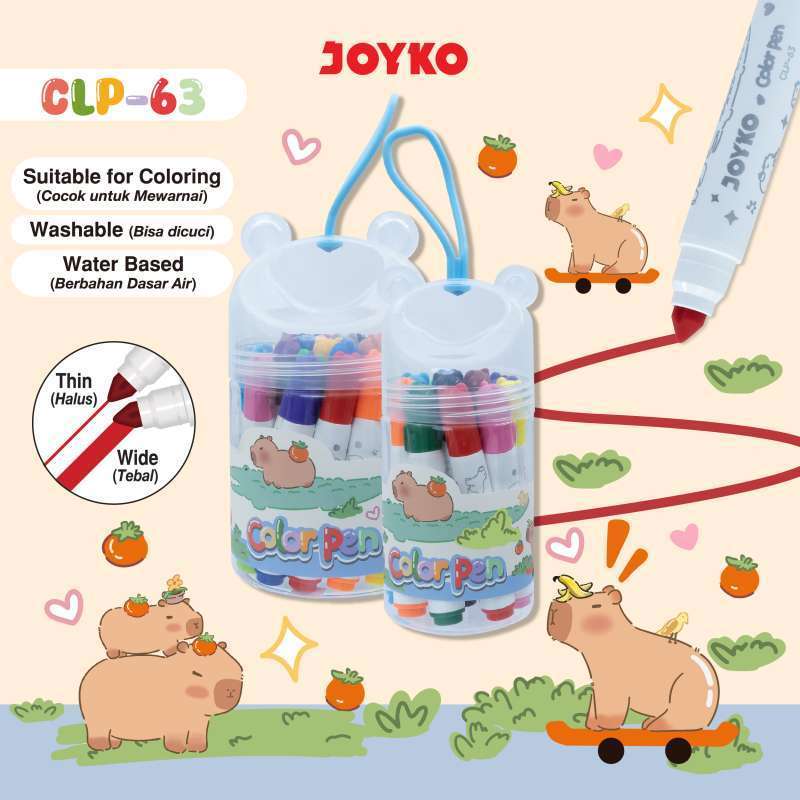 Jual COLOR PEN JOYKO CLP63/ SPIDOL SET JOYKO CLP 63/ CLP 63 24W CLP 63 ...