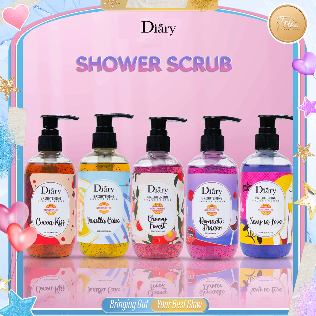 Jual * FELIZ * DIARY Brightening Shower Scrub 250ml | Shopee Indonesia
