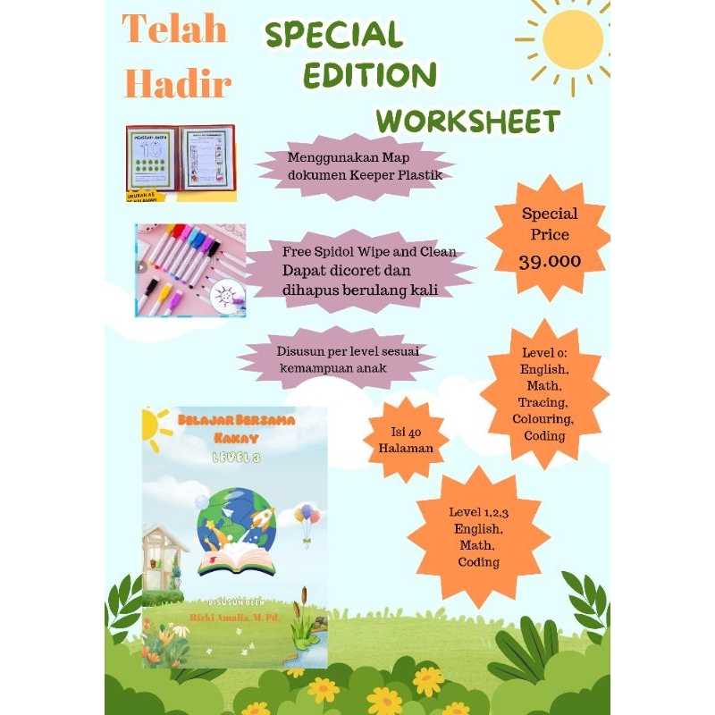 Jual Buku Belajar Bersama Kakay Level 3 (Bahasa Inggris, Matematika ...