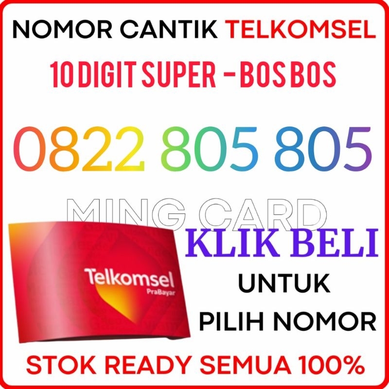 Jual TIPE 10 DIGIT JOS _ BOS - Nomor Cantik Telkomsel 4G/5G Kartu Perdana Simpati Prabayar ...