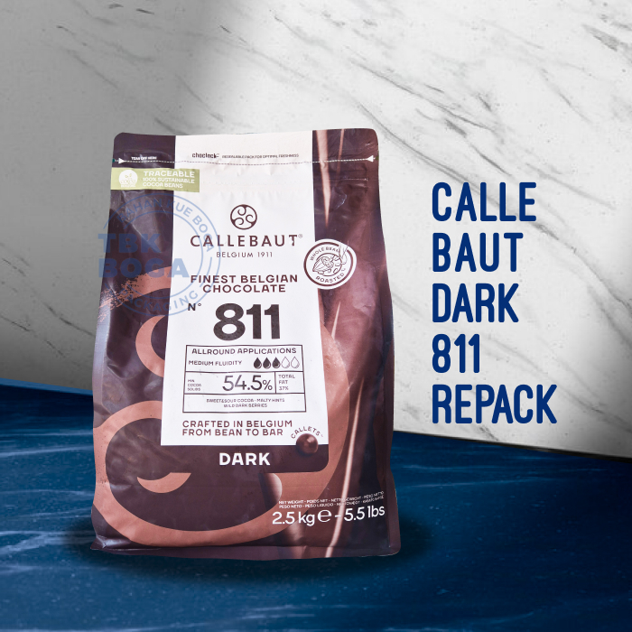Jual ( Repack ) Callebaut Dark 811 ( 250, 500 gr ) 54% Couverture ...
