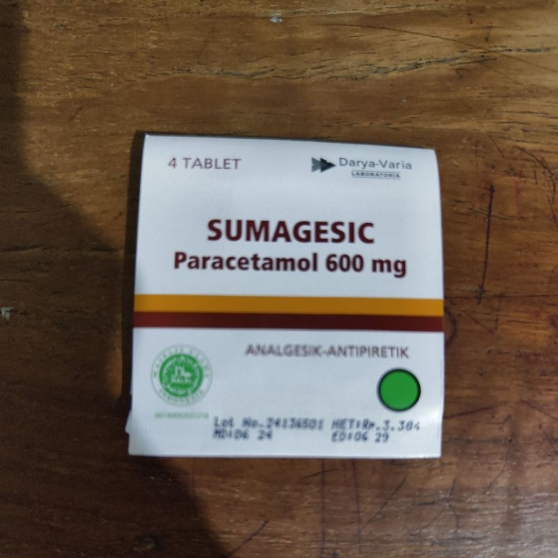 Jual sumagesic paracetamol 600mg harga perstrip isi 4 | Shopee Indonesia