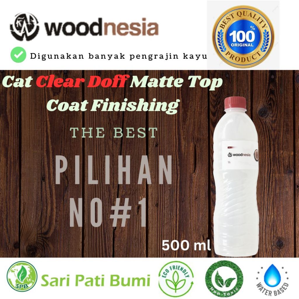 Jual Cat Pernis Vernis Kayu Clear Doff matt top coating finishing ...